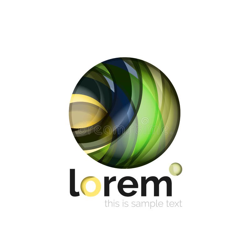 Geometric Abstract Business Icon Template, Smooth Shape Stock Vector ...