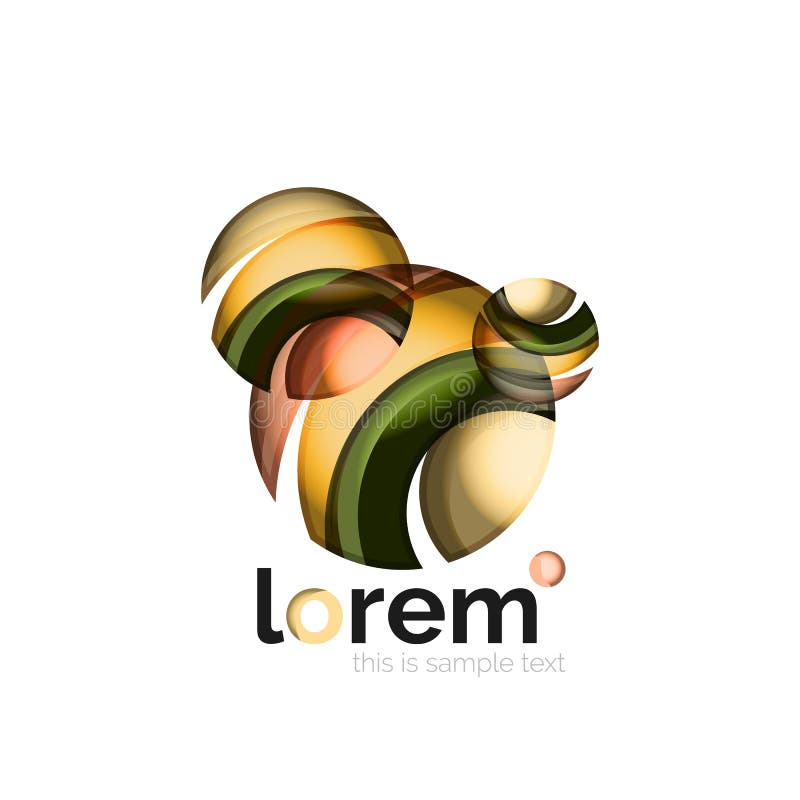 Geometric Abstract Business Icon Template, Smooth Shape Stock Vector ...