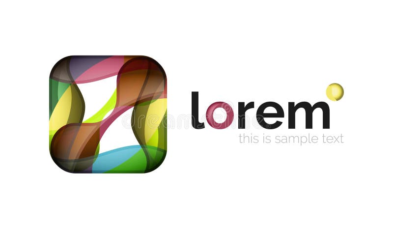 Geometric Abstract Business Icon Template, Smooth Shape Stock Vector ...