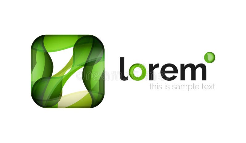 Geometric Abstract Business Icon Template, Smooth Shape Stock Vector ...