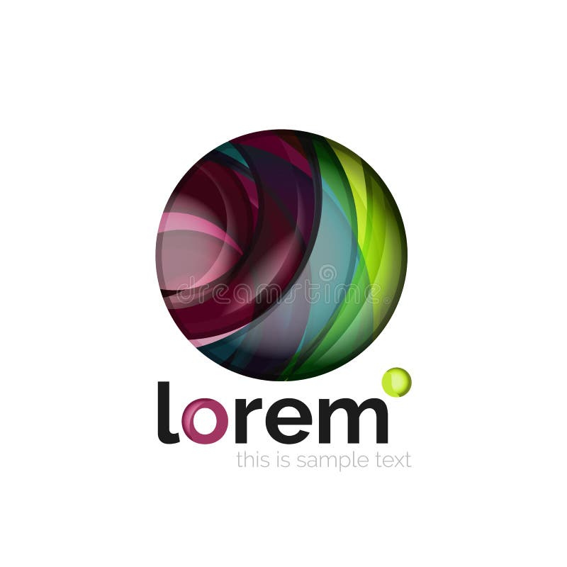 Geometric Abstract Business Icon Template, Smooth Shape Stock Vector ...