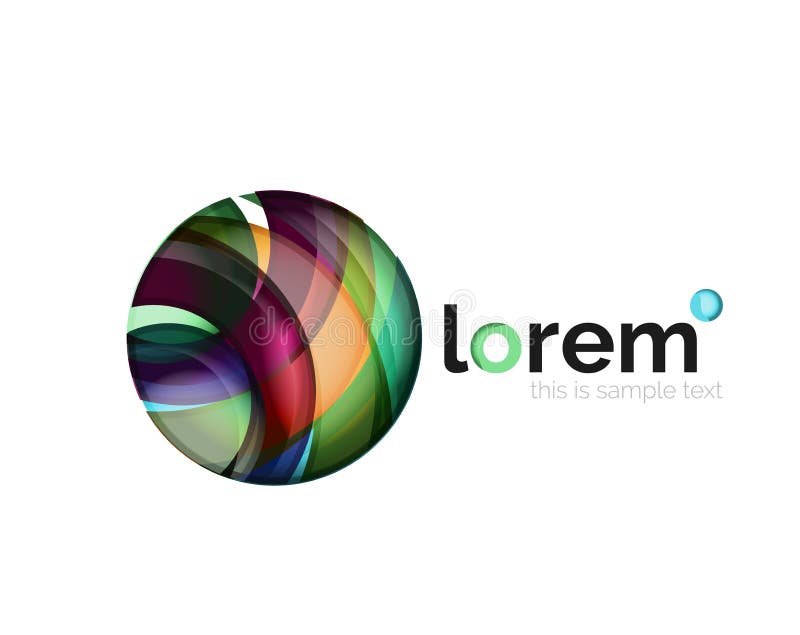 Geometric Abstract Business Icon Template, Smooth Shape Stock Vector ...