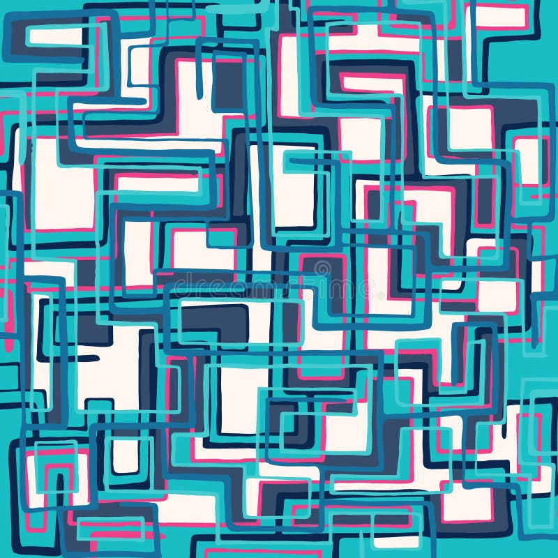 Geometric Abstract Color Pattern in Graffiti Style. Quality Vector ...