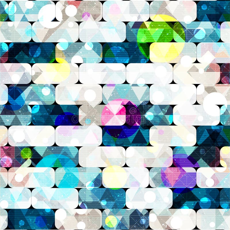 Geometric Abstract Color Pattern in Graffiti Style. Quality Vector ...