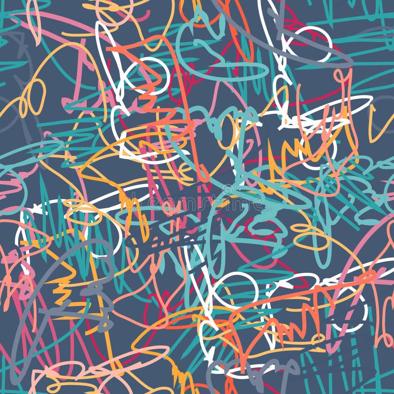 Geometric Abstract Color Pattern in Graffiti Style. Quality Vector ...