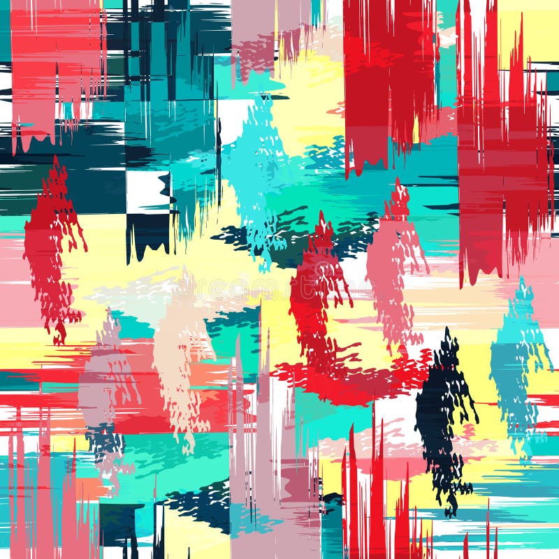 Geometric Abstract Color Pattern in Graffiti Style. Quality Vector ...