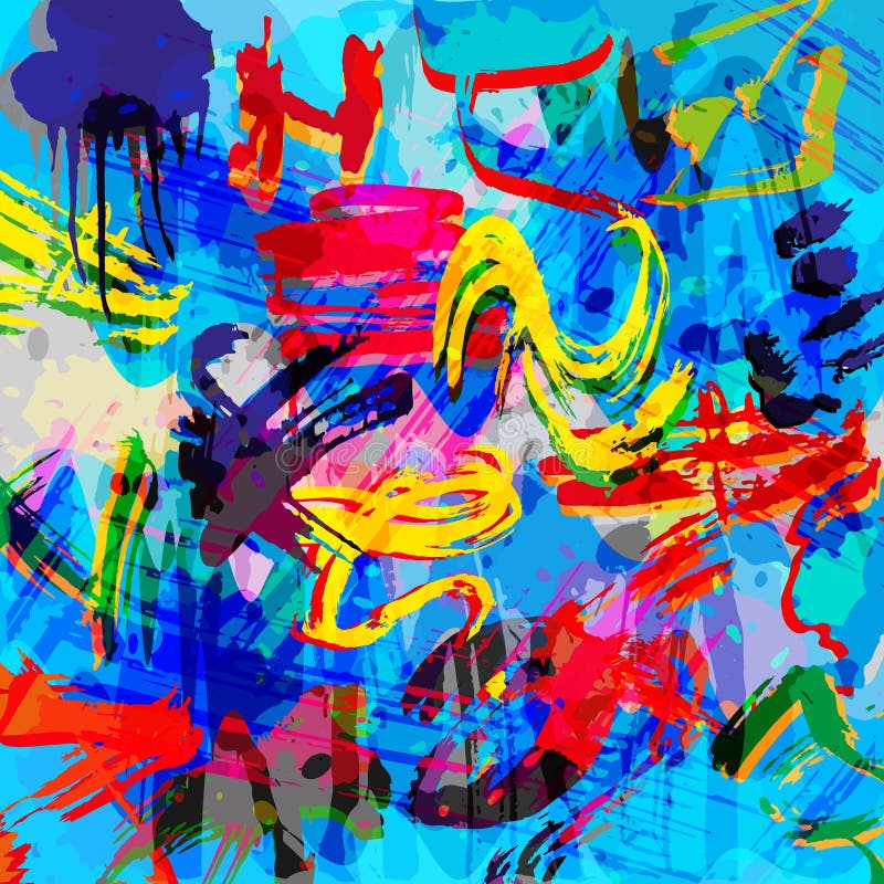 Abstract Colored Objects Vector Wallpaper Stock Vector - Illustration ...