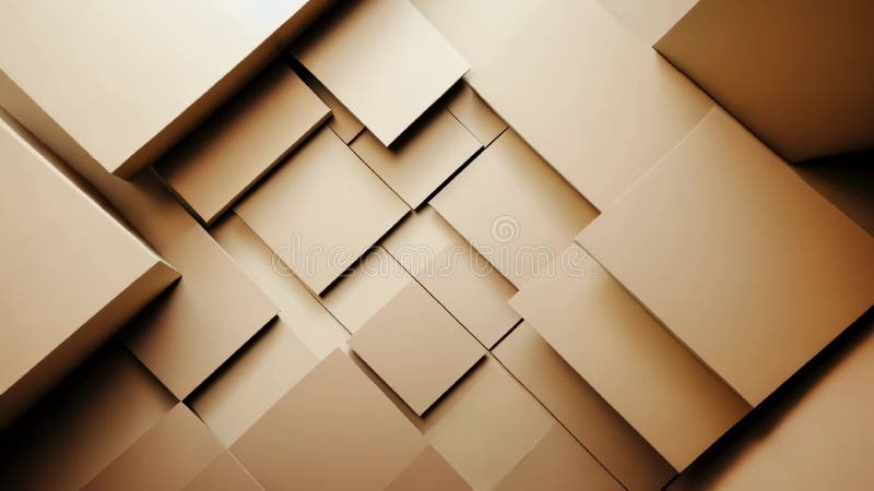 Geometric Abstract Composition in Mocha Mousse Tones. Overlapping ...