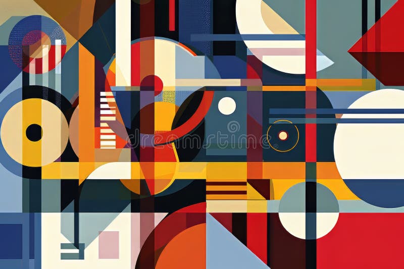 A Geometric Abstract Composition, with Precise Shapes and Geometric ...