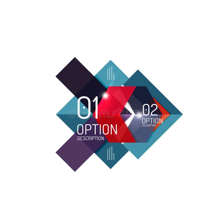 Geometric Abstract Composition with Text and Options Stock Illustration ...