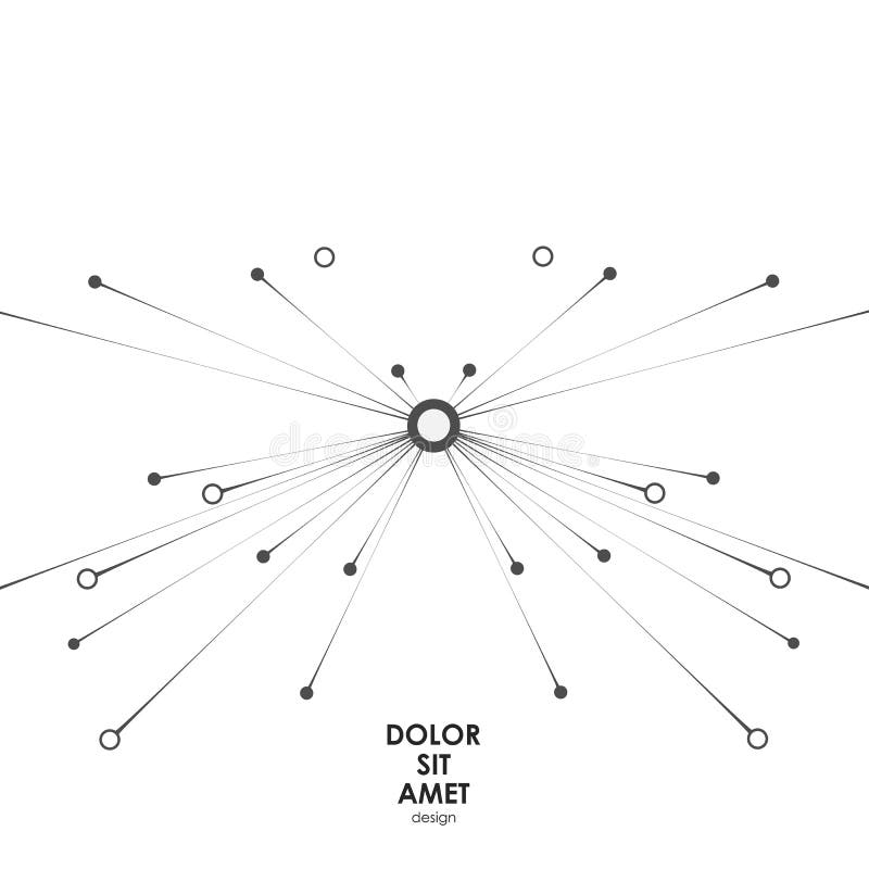 Geometric Abstract Connected Line and Dots Stock Vector - Illustration ...