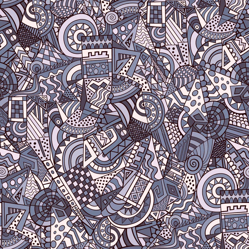 Geometric Forms Seamless Pattern Stock Vector - Illustration of ...