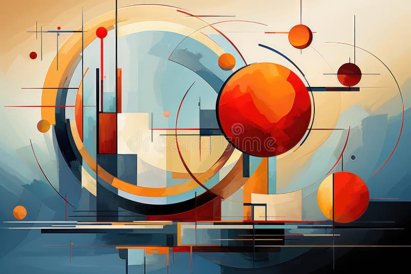 Geometric Abstract Design. AI Generation Stock Image - Image of decor ...