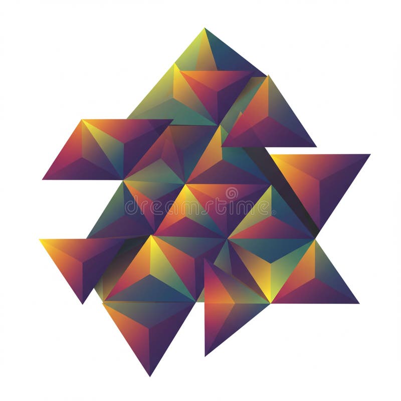 Geometric Abstract Design Featuring an Arrangement of Elongated ...