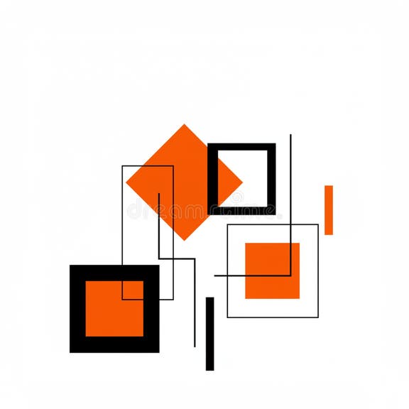 Geometric Abstract Design Featuring Interlocking Squares and Rectangles ...