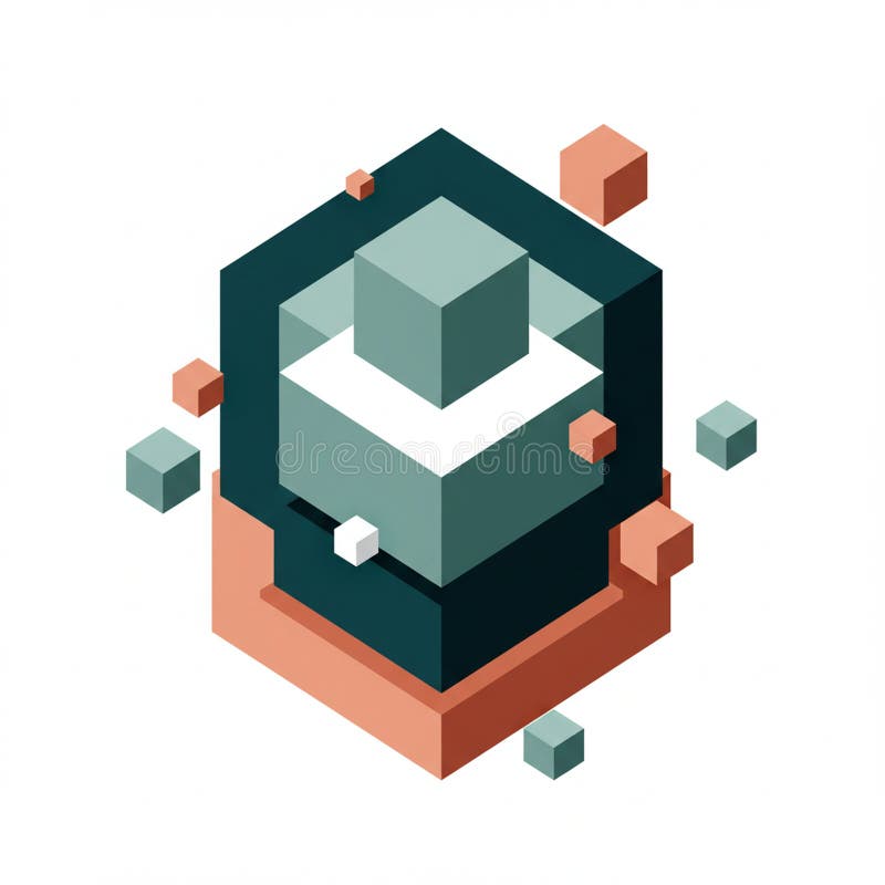 Geometric Abstract Stacked Cube Background Stock Illustrations – 2,267 Geometric Abstract ...