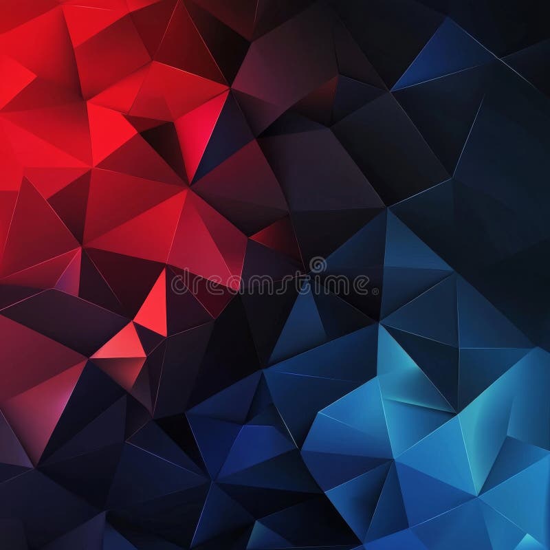 A Geometric Abstract Design with Sharp Angles and a Mix of Red, Black ...