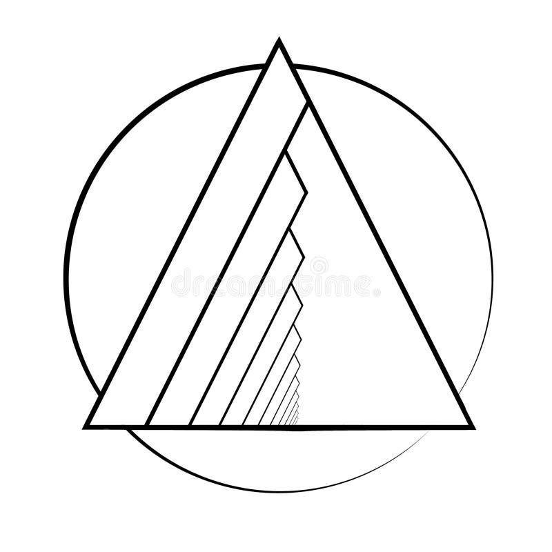 Geometric Abstract Design with Triangle and Circle Elements in ...