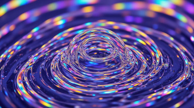 Geometric Abstract Elements in Dark Space Made of Metal, Spectral ...