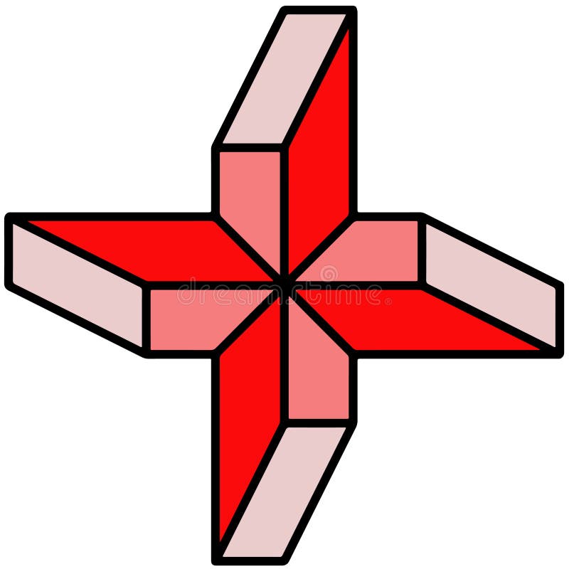 Geometric Abstract Figure.star Made Up of Rectangles Stock Vector ...