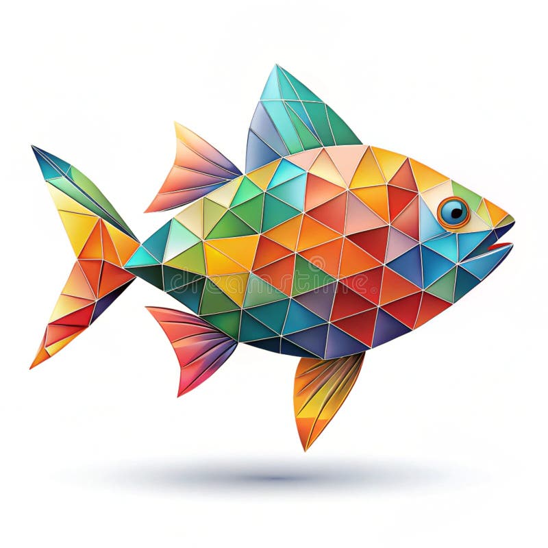 Geometric Abstract Fish in Motion Stock Illustration - Illustration of ...