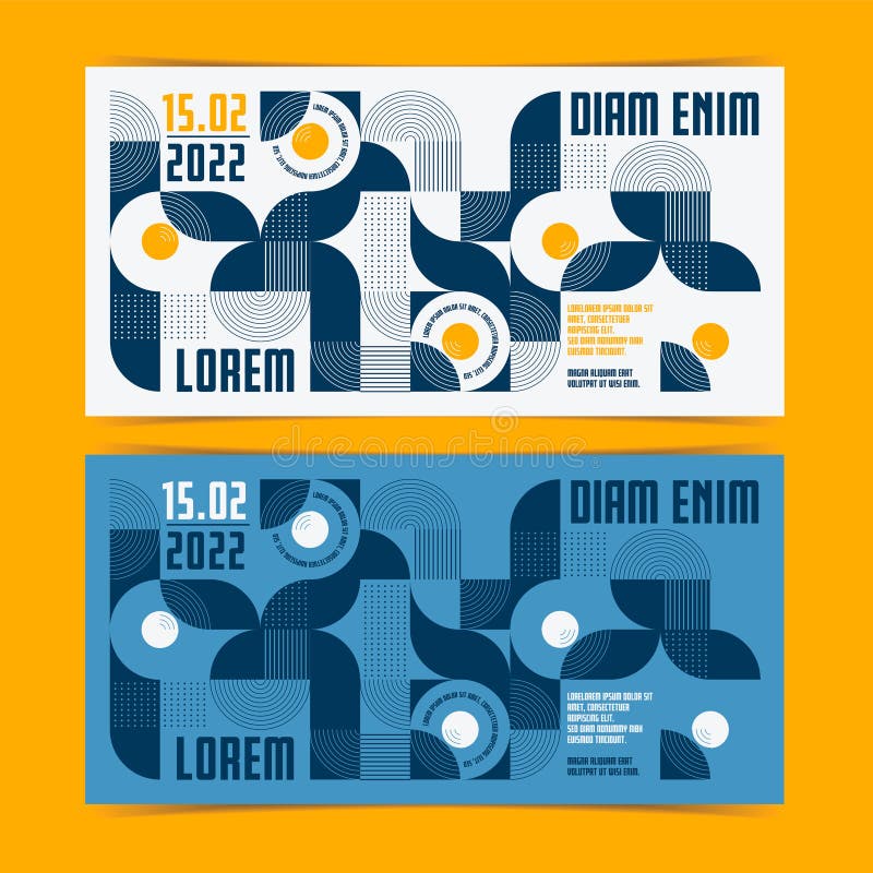 Set of Flyers Template with Modern Geometric Pattern Background. Vector ...