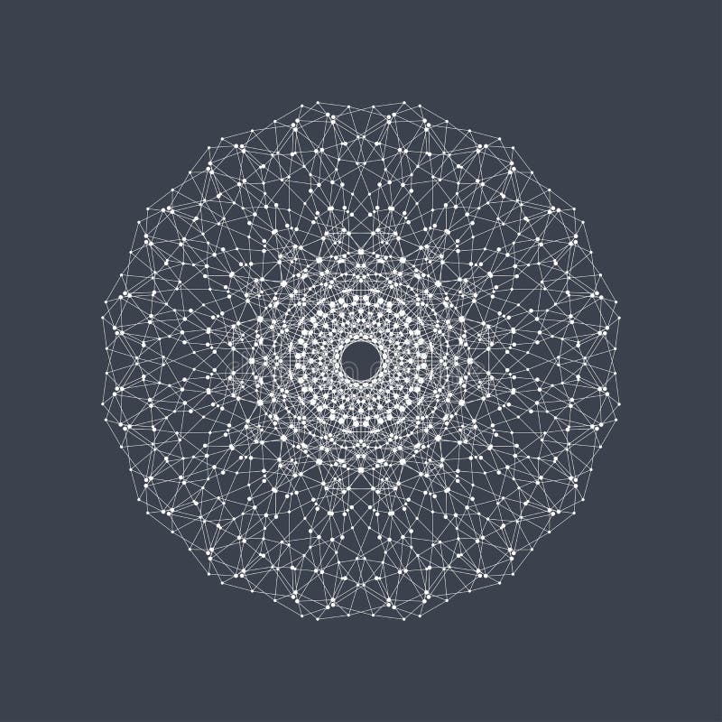 Geometric Abstract Form with Connected Line and Dots. Graphic ... Geometric Abstract Form with Connected Line and Dots. Graphic ...
