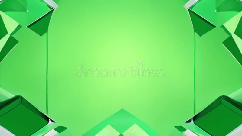 Geometric Abstract Frame Background in Green Color, Motion Stock ...