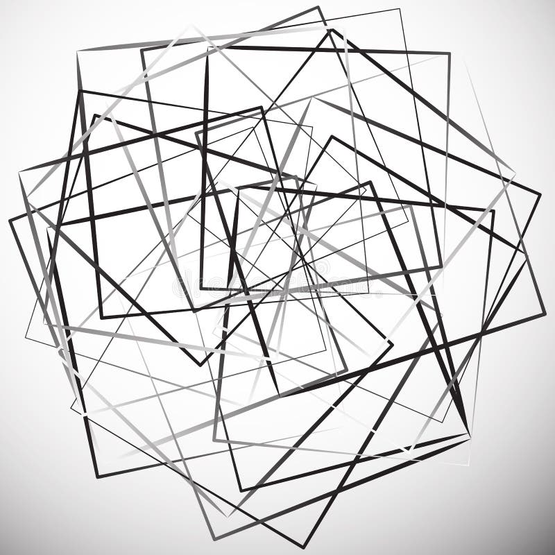 Geometric Abstract Illustration with Irregular Squares. Modern a Stock ...