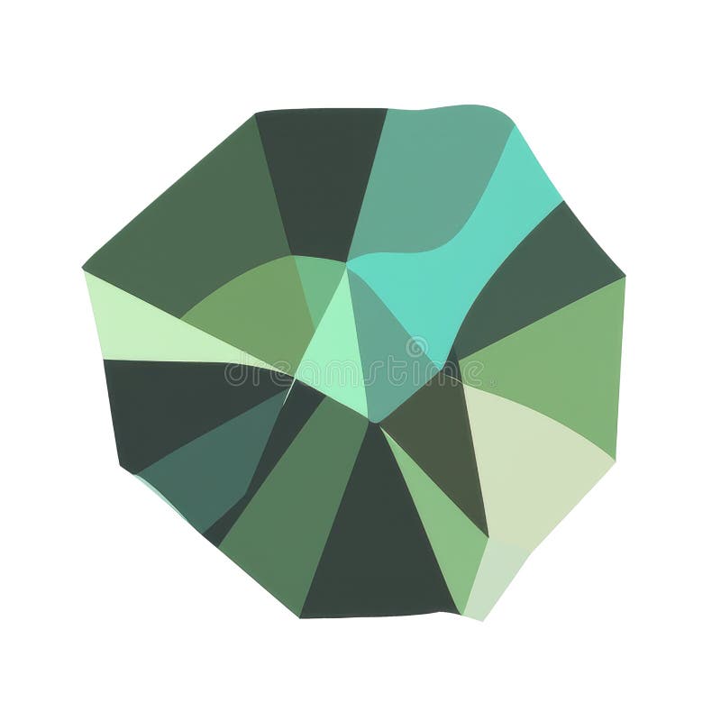 Geometric Abstract Jewel Illustration on a Transparent Background Stock ...