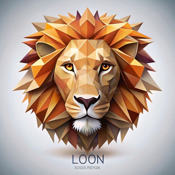 Geometric Abstract Lion S Head Stock Illustration - Illustration of geometric, lions: 366587649