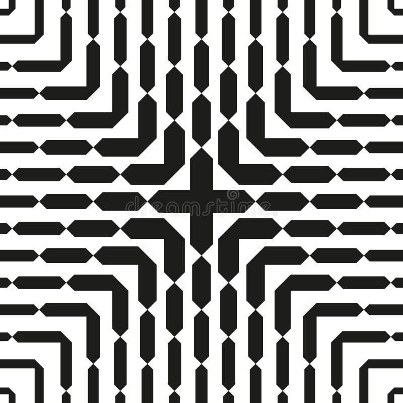 Geometric Abstract Pattern. Black White Symmetry. Optical Illusion ...