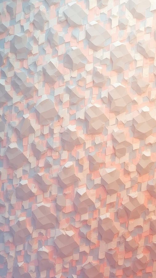 Geometric Abstract Pattern with 3d Cubes and Soft Pastel Colors Stock ...