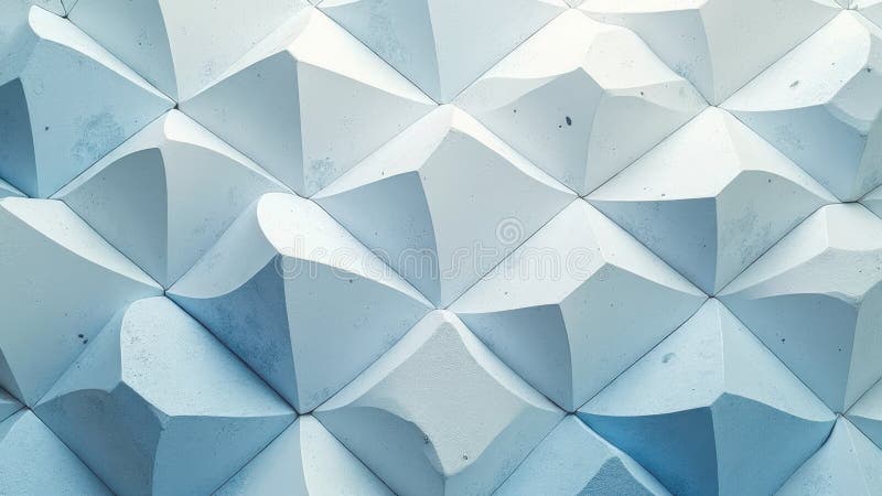 Geometric Abstract Pattern with 3d White and Blue Triangular Shapes ...