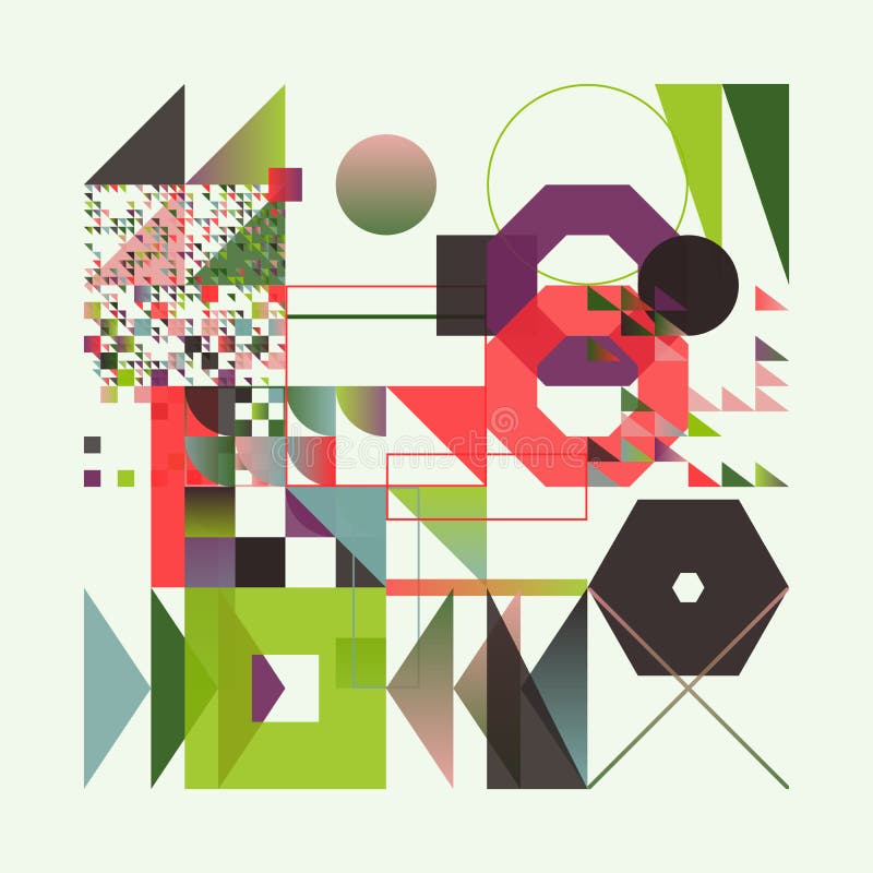 Geometric Abstract Pattern Graphics Made with Vector Geometric Shapes ...