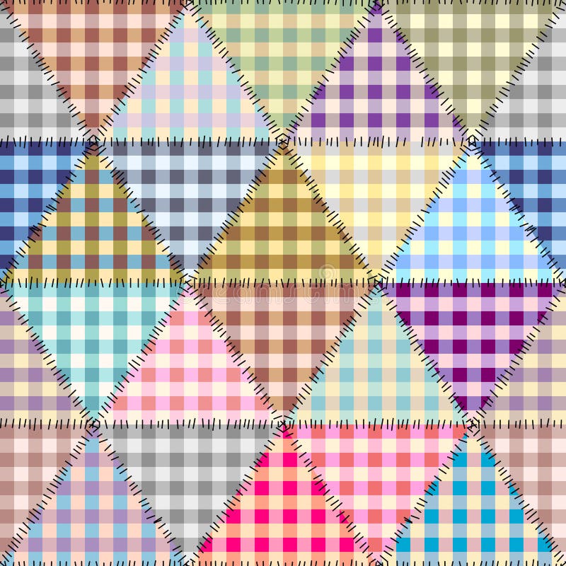Geometric Abstract Pattern. Intersection Patchwork Plaid Style Stock Vector - Illustration of ...