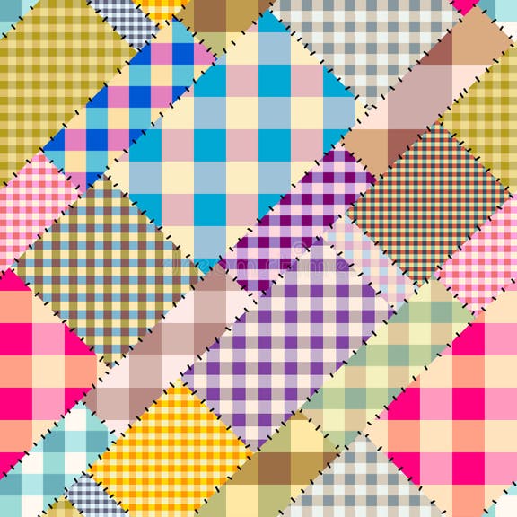 Geometric Abstract Pattern. Intersection Patchwork Plaid Style Stock ...