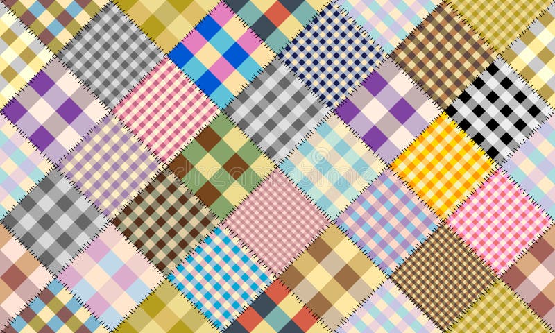Geometric Abstract Pattern. Intersection Patchwork Plaid Style Stock ...