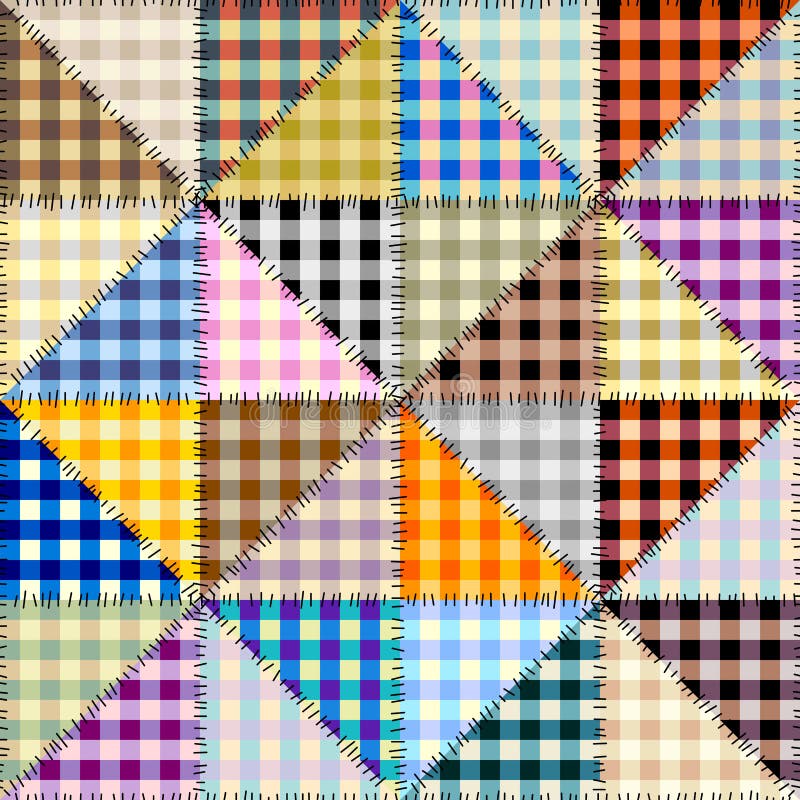 Geometric Abstract Pattern. Intersection Patchwork Plaid Style Stock ...
