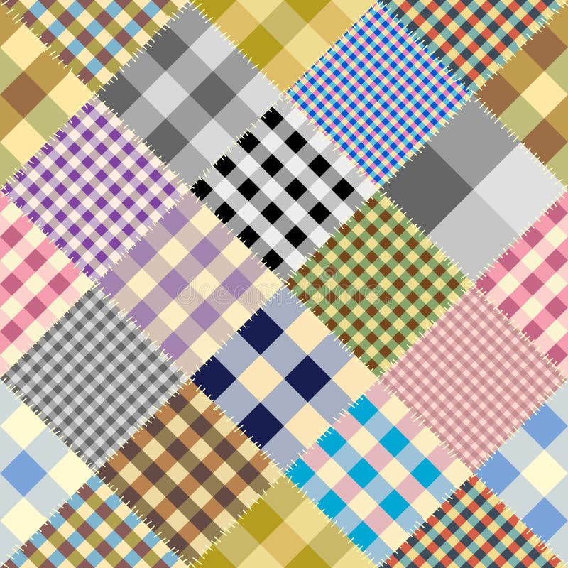 Geometric Abstract Pattern. Intersection Patchwork Plaid Style Stock ...