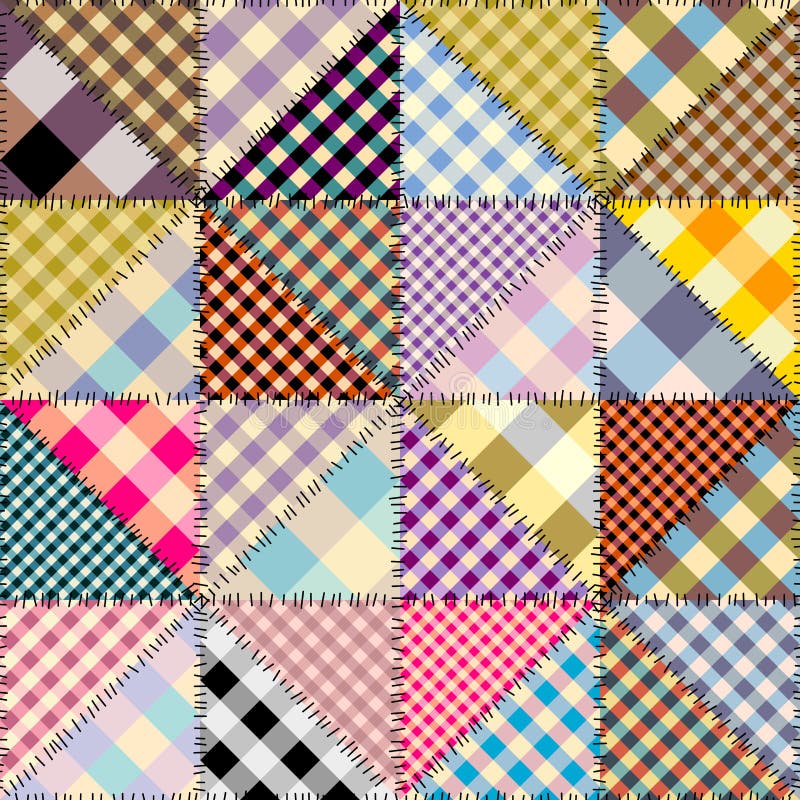 Geometric Abstract Pattern. Intersection Patchwork Plaid Style Stock ...