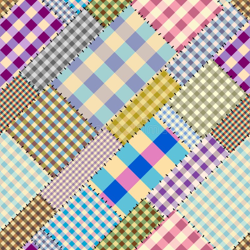 Geometric Abstract Pattern. Intersection Patchwork Plaid Style Stock ...