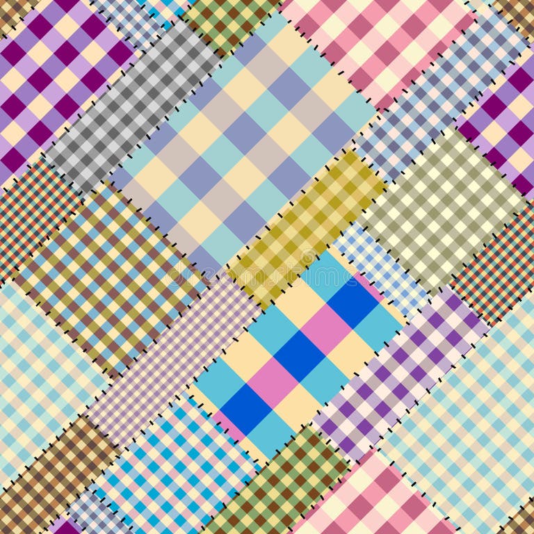 Geometric Abstract Pattern. Intersection Patchwork Plaid Style Stock ...