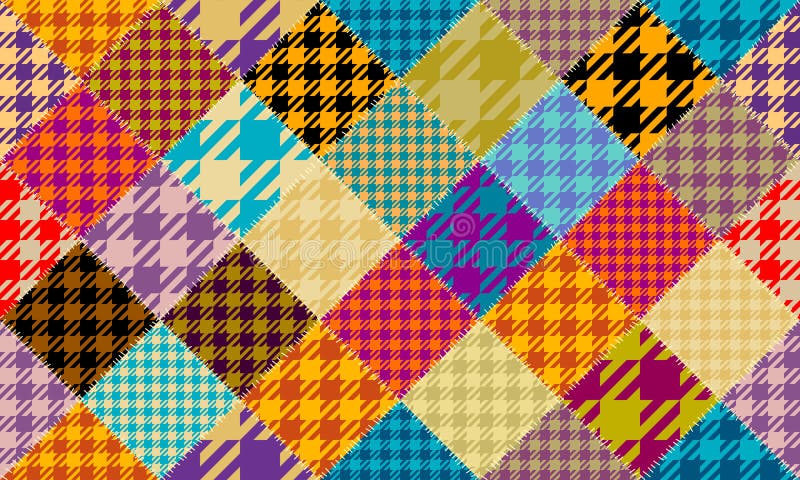 Geometric Abstract Pattern. Intersection Patchwork Plaid Style Stock Vector - Illustration of ...