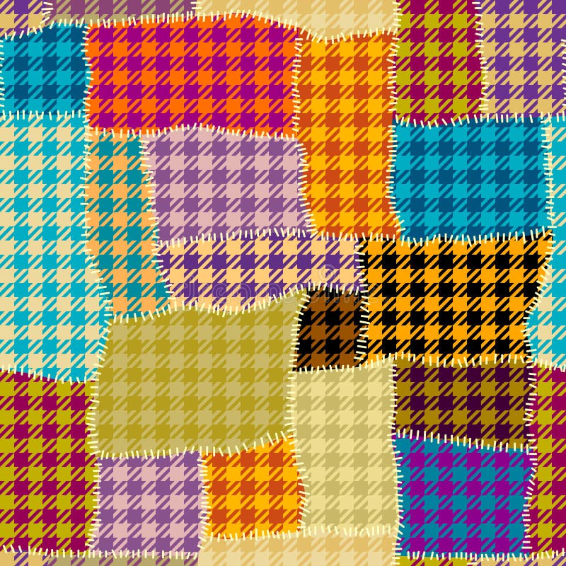 Geometric Abstract Pattern. Intersection Patchwork Plaid Style Stock ...