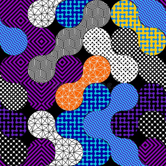 Geometric Abstract Pattern. Intersection Style Stock Vector - Illustration of pattern ...