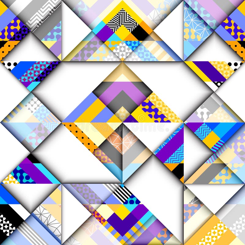 Geometric Abstract Pattern. Intersection Style Stock Photo - Image of ...