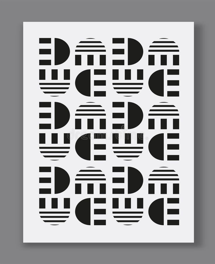 Geometric Abstract Pattern Layout Design. Vector Illustration Stock ...