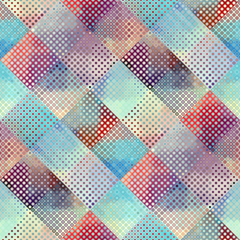 Geometric Abstract Pattern. Polka Dot Pattern on Low Poly Background ...
