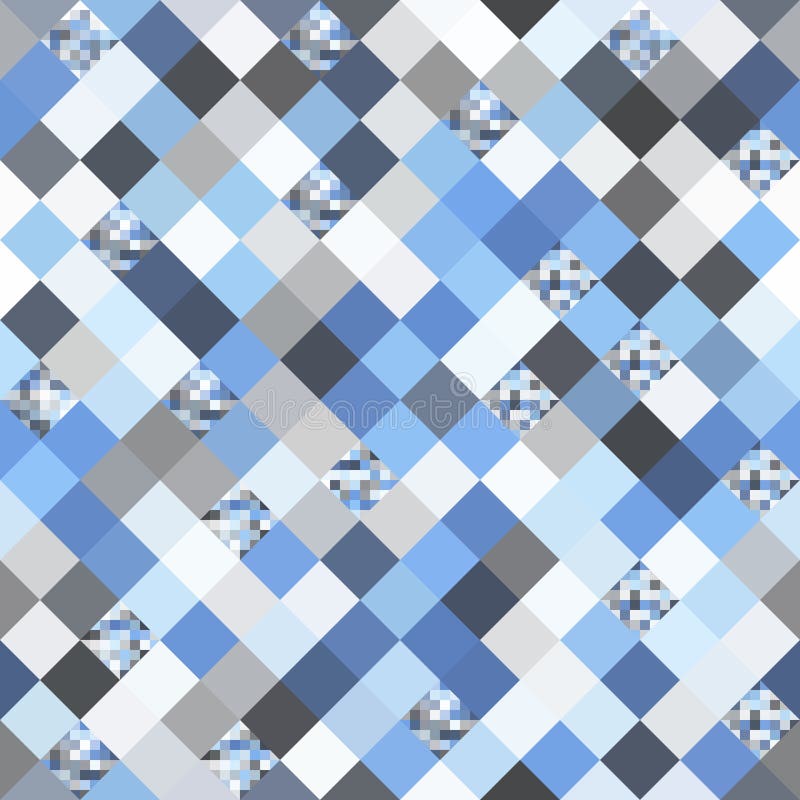 Geometric Abstract Pattern in Low Poly Pixel Art Style. Stock Vector ...